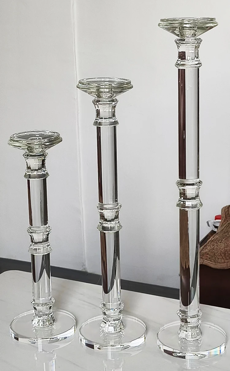Crystal Candle Holder Set - Elegant Wedding Decorations