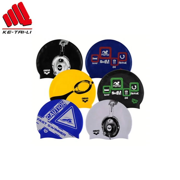 Personalized Custom Logo Waterproof Swim Hat Caps Silicone Swimming Cap ...