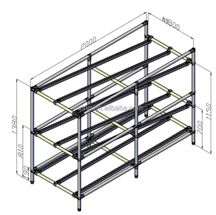 Lean Tube Carton Flow Shelf Racking Systems Fluent Shelf Aluminum Tube ...