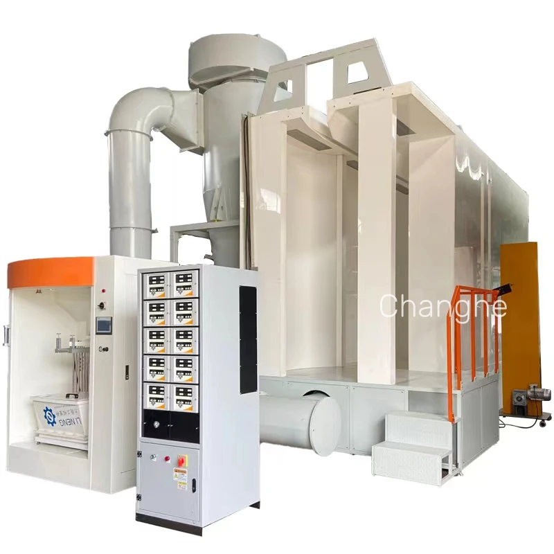 Electrostatic Powder Coating Spray Booth System Automatic Multi-Cyclone ...
