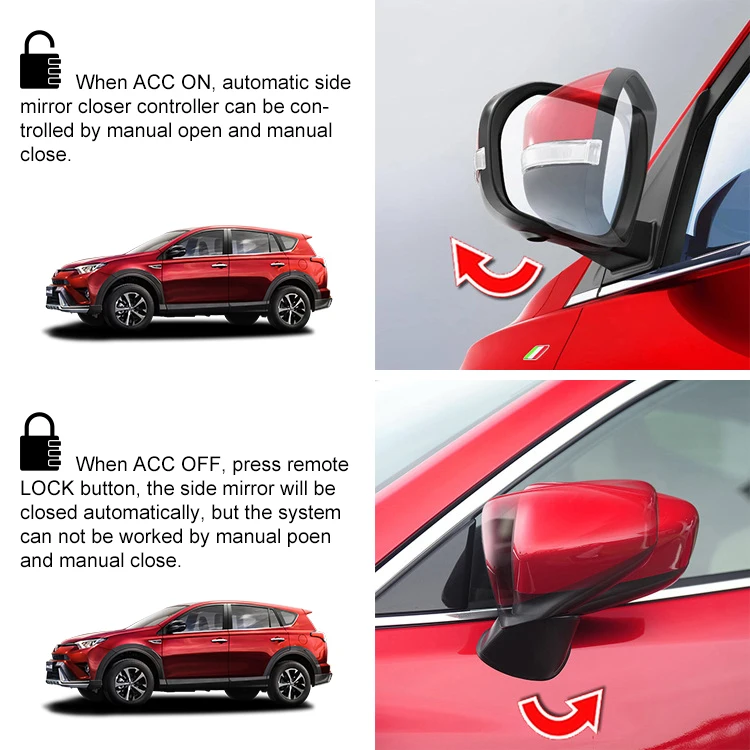 Universal Auto Folding Car Automatic Door Side Mirror Folder Module ...