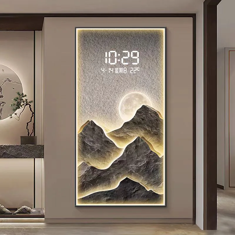 Modern Luxury Led Digital Electronic Clock Wall Decoration Painting ...