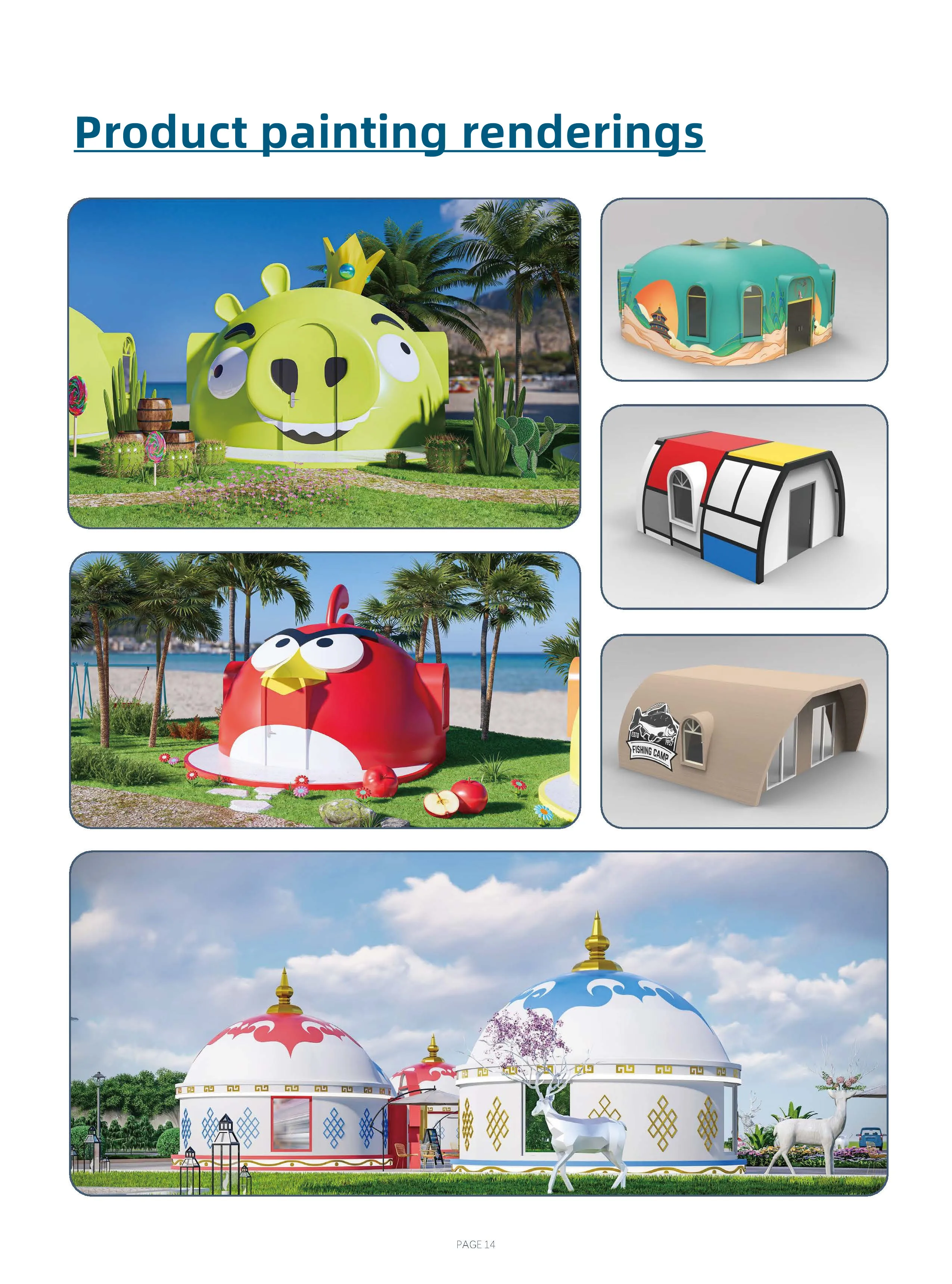 Cartoon Doodle Prefab House - Portable Luxury Modular Home