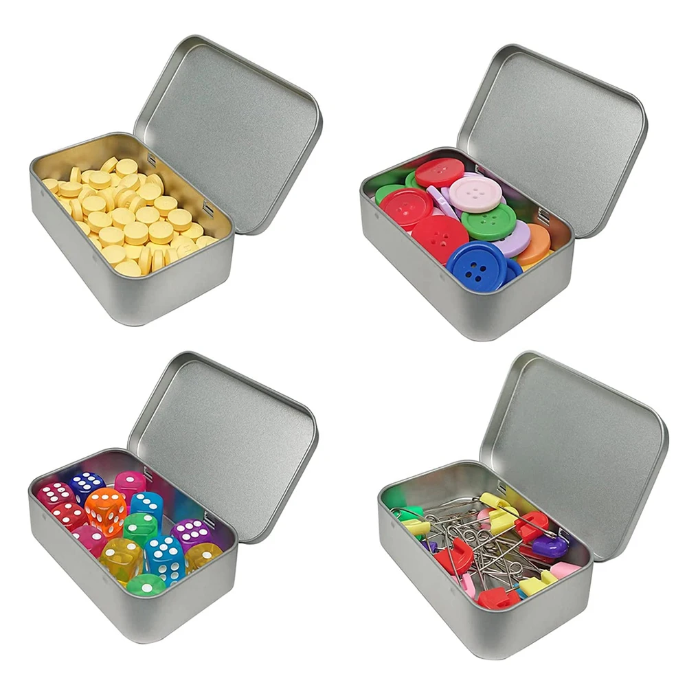 Small Custom Printed Tin Square Rectangular Cosmetics Biscuit Candy ...