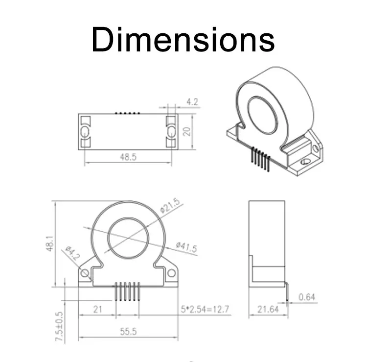 MD0630STA-P Leakage Current Sensor - B- Type RCD Protection