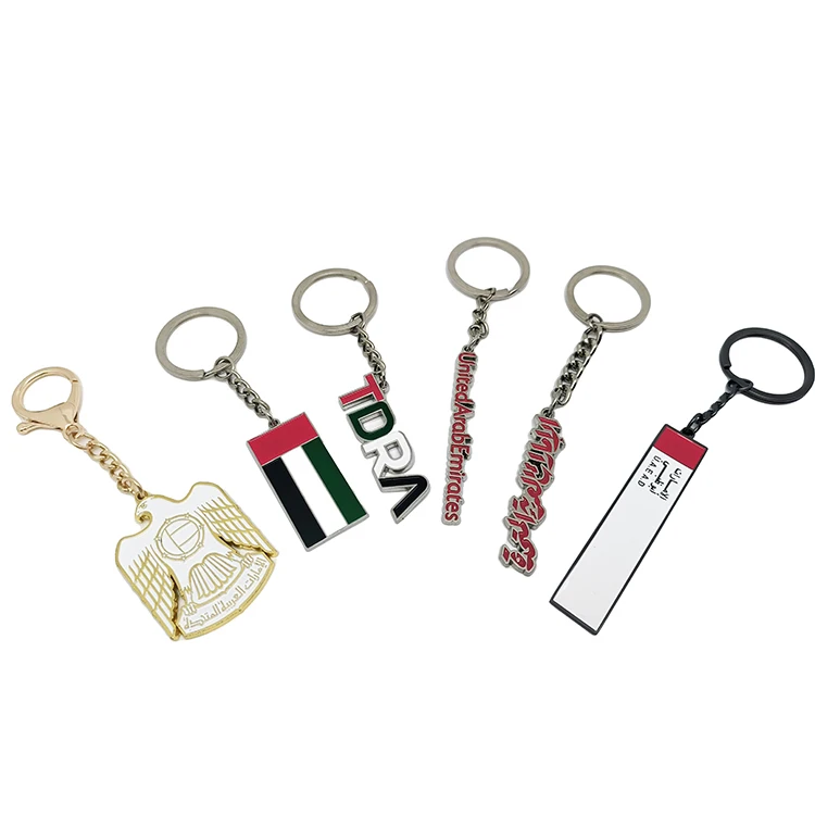 Custom Metal Rectangle Shape Enamel Arabic Uae Keychain - Buy Keychain ...