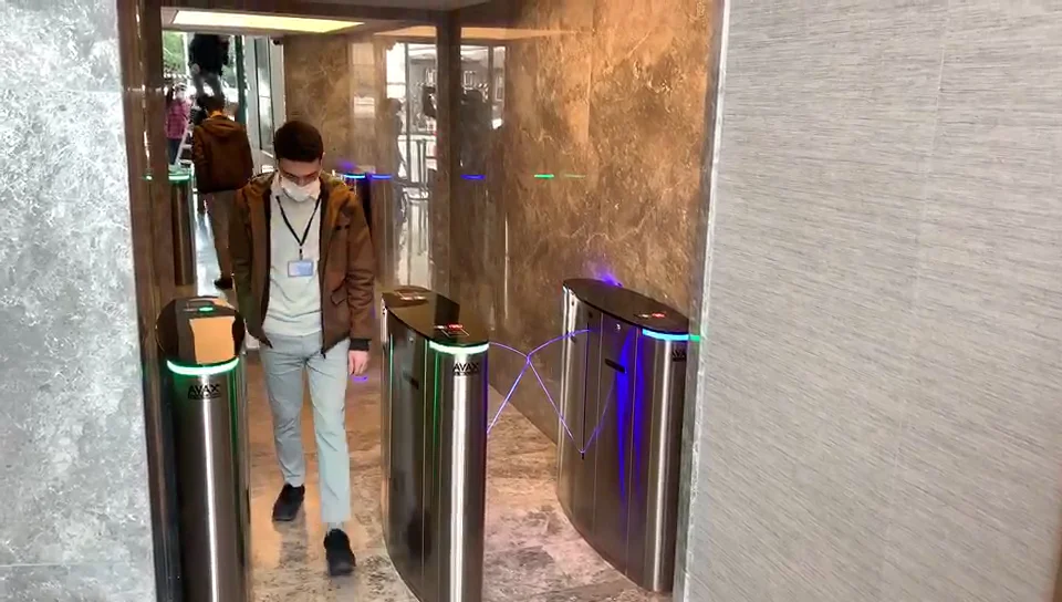 Fitness Center Pedestrian Entrance Barrier Gate Access Control Flap ...