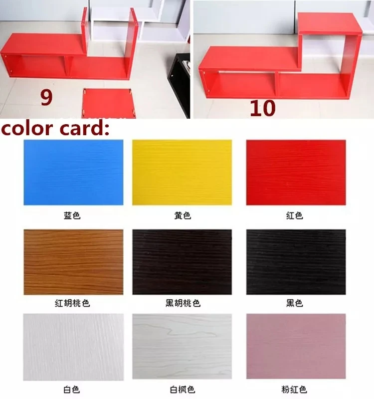 Modern Wood MDF Bookshelf - Adjustable & Stylish Storage