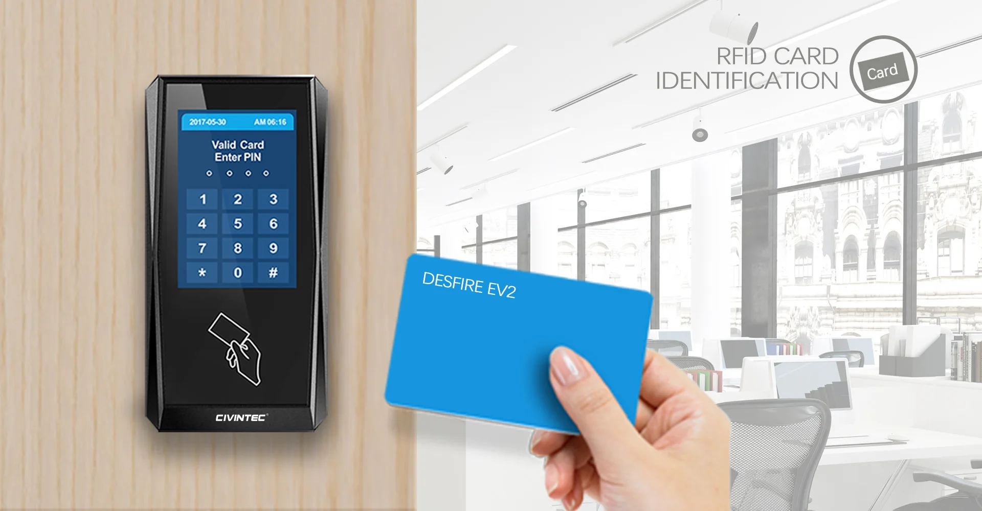 Smart Reader with RS485 OSDP Wifi NFC Blue Tooth Low Energy RFID Reader