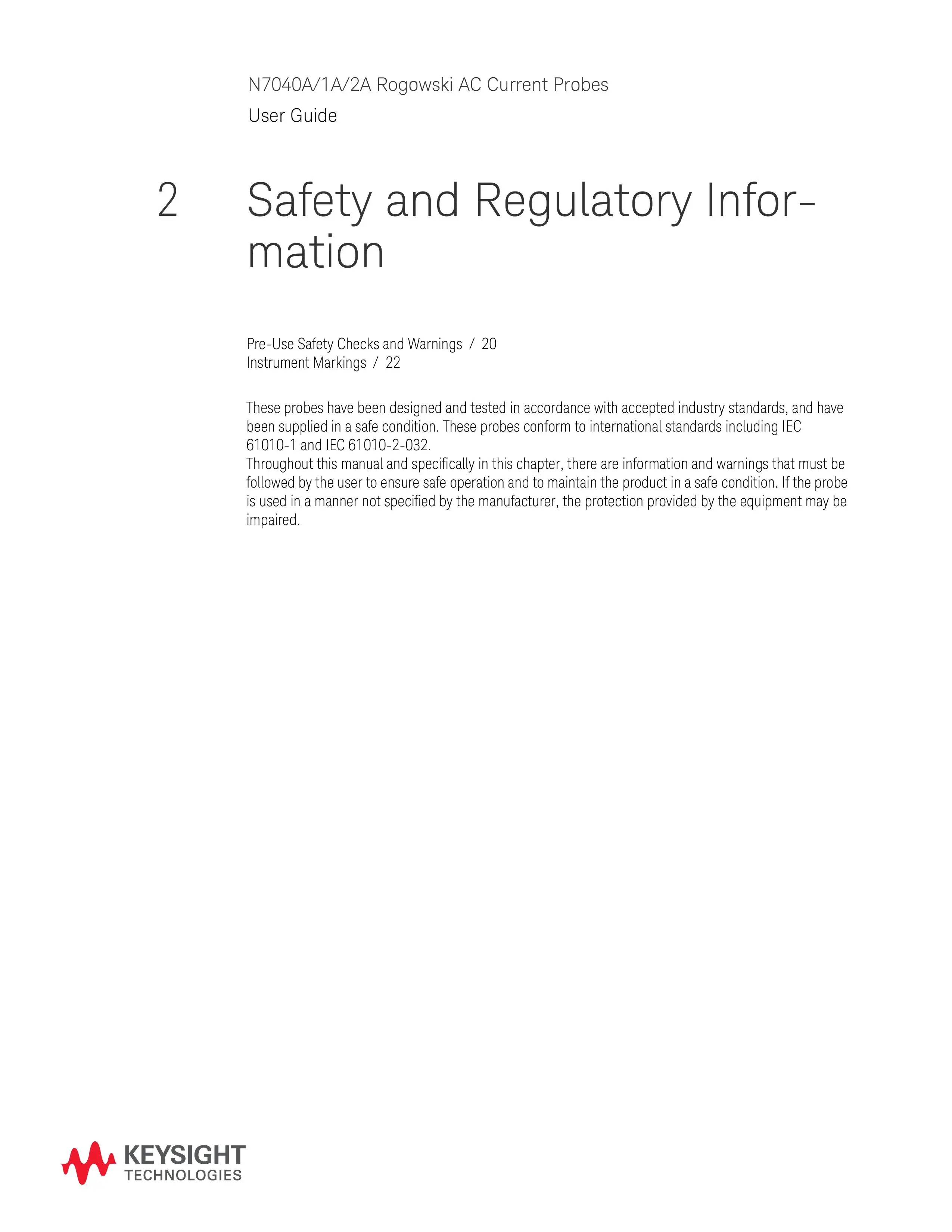 Keysight N7040A Rogowski AC Current Probe, 23 MHz, 3000 a/3 Hz to 23 ...