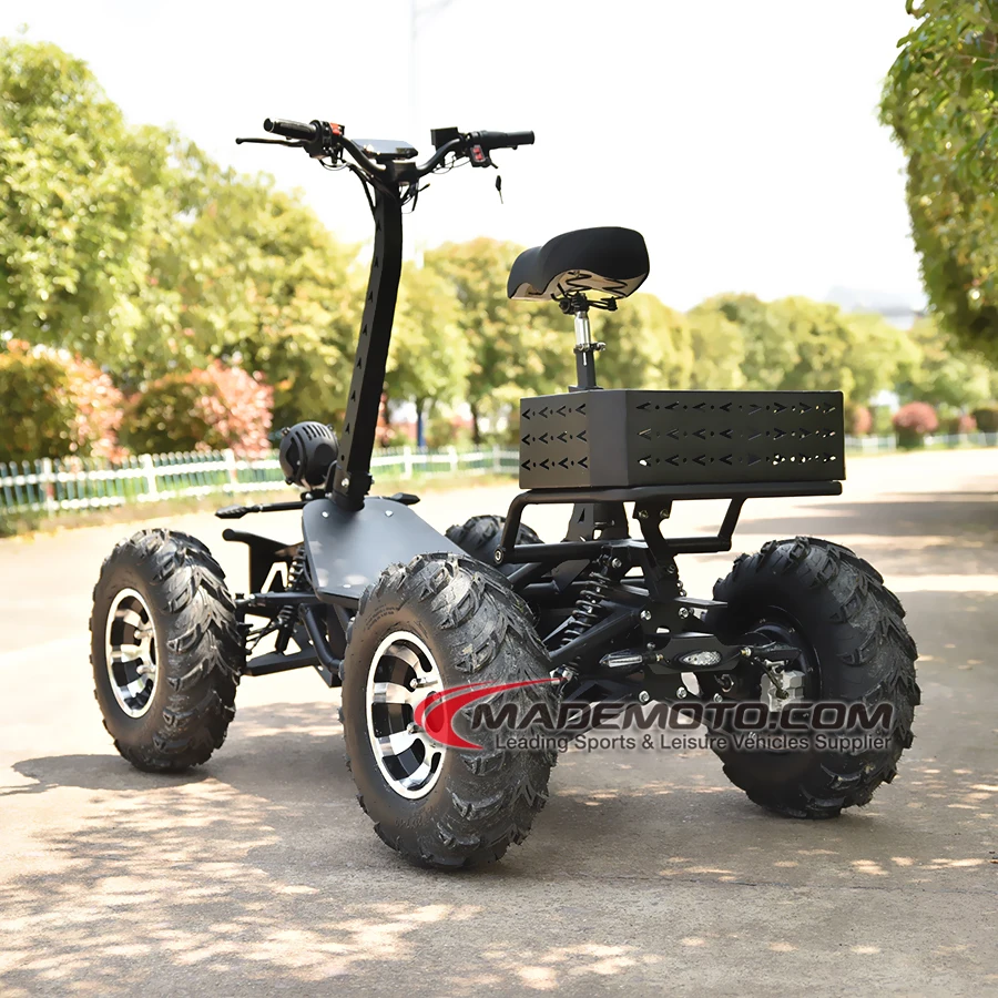 4x4 Wheeled Scooter 100 Km/h Mobility Scooters Wheel 2 Seater 8000W 4 Wheeler Electric ATV ...