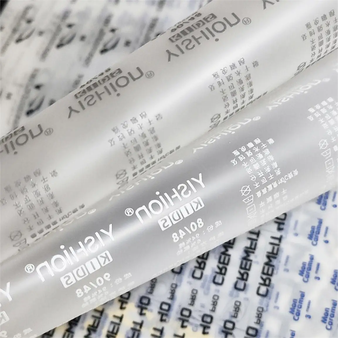 Customised Logo Neck Label Heat Transfer Printing Garment Tagless Label ...