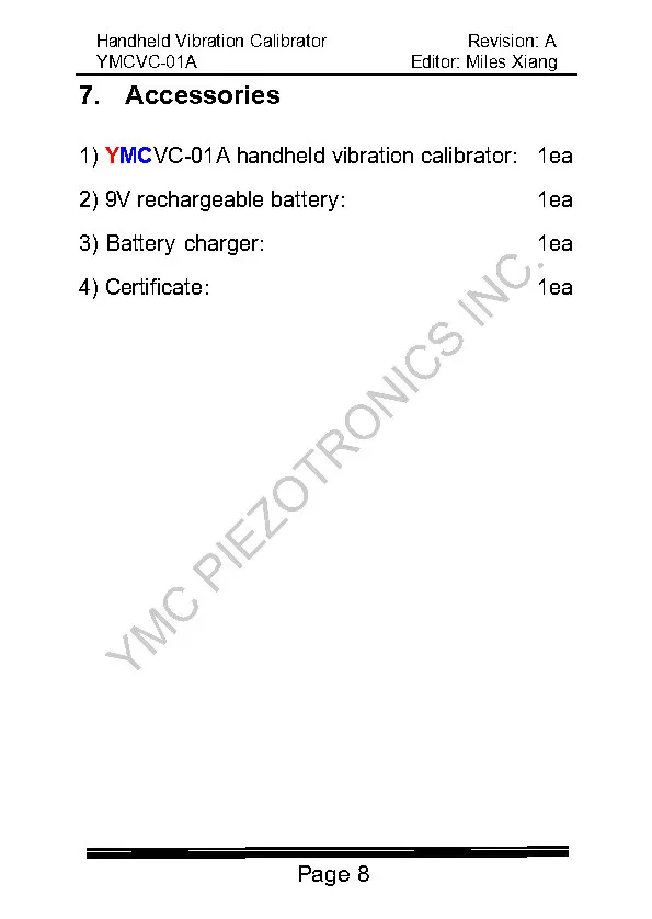 Hand-held Vibration Calibrator YMCVC-01A - Precision & Durability