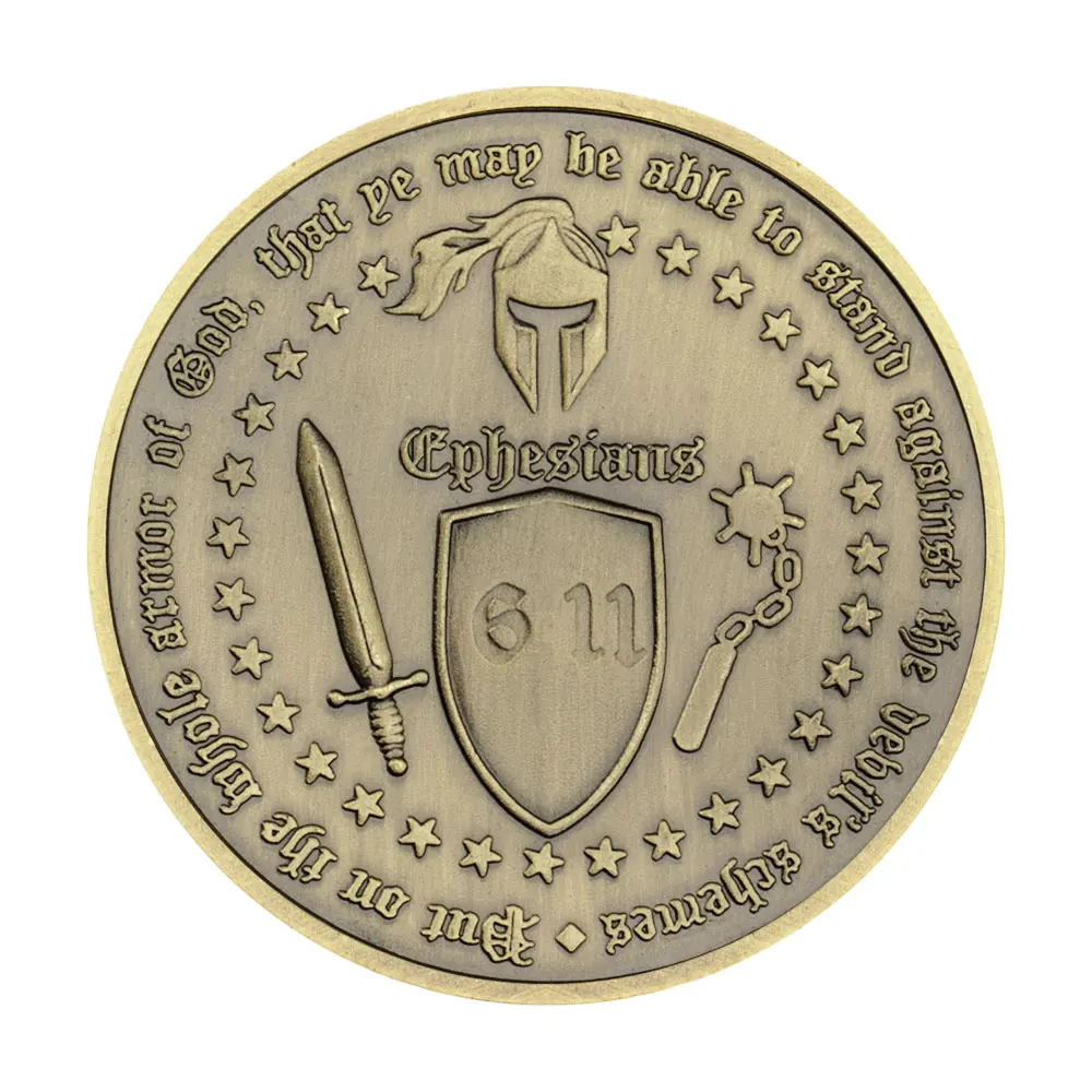 Armor Of God Ephesians Souvenir Bronze Plated Coin Knight Pattern ...