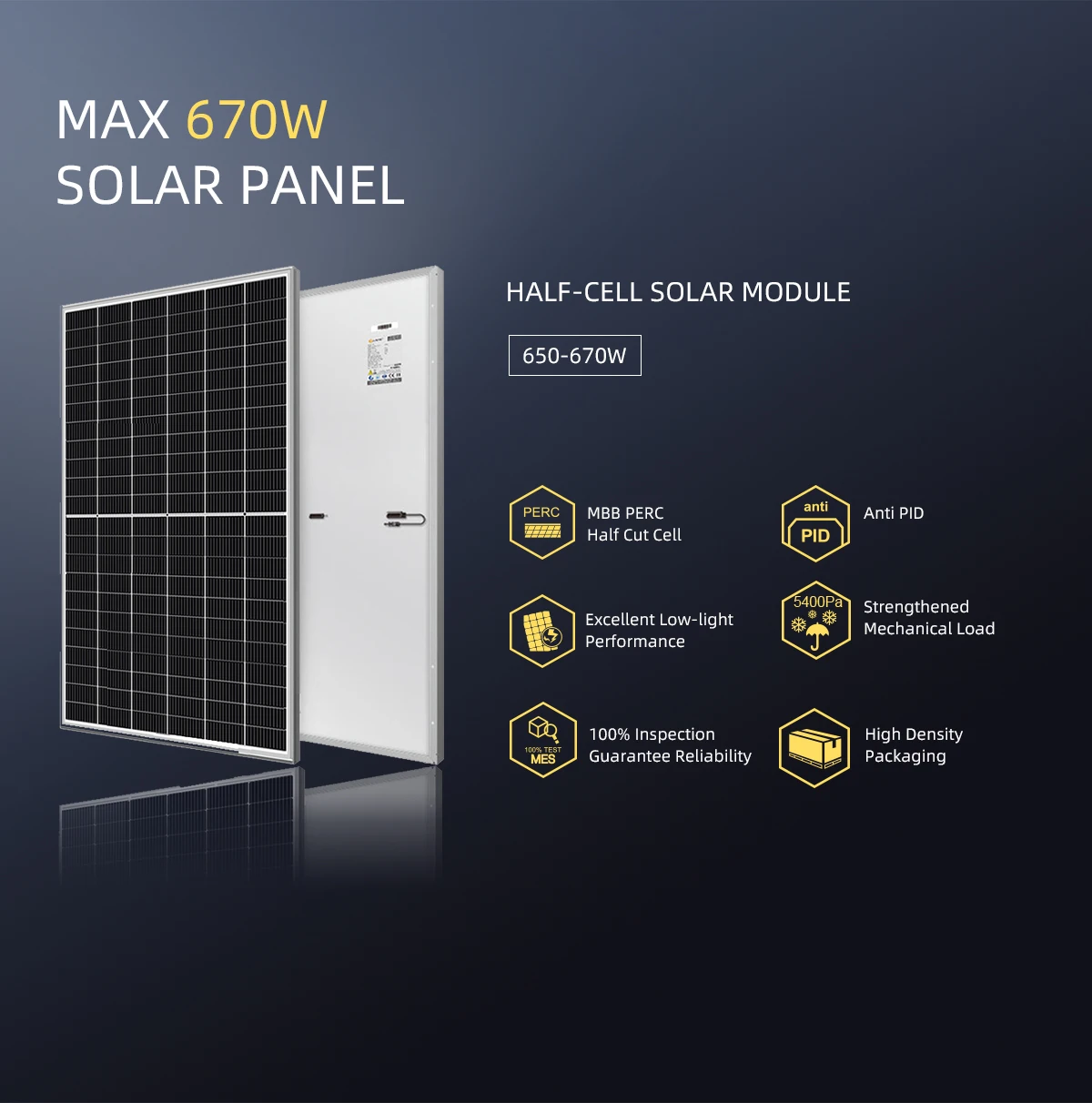 High Efficiency 210mm 132cells Solar Module 650w 655w 660w 665w 670w Solar Photovoltaic Panels ...