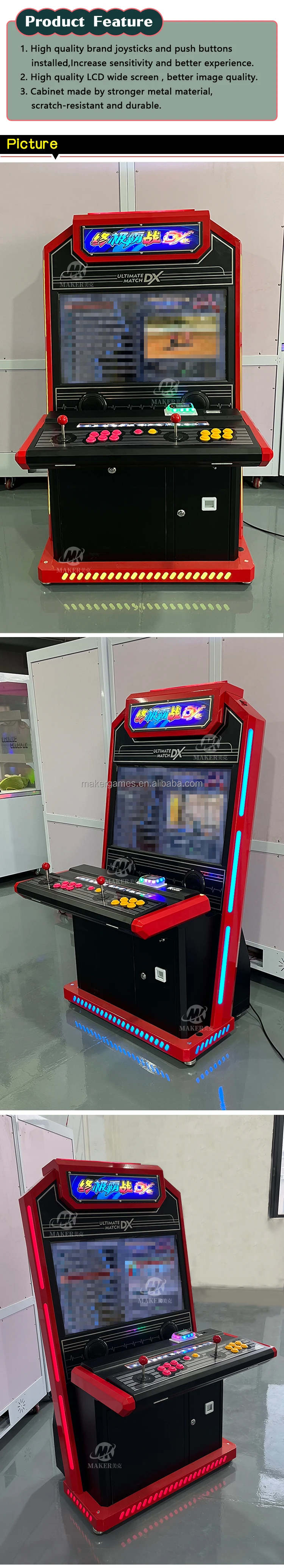 Retro Video Fighting Game Cabinet Machine Street Fighter Arcade Games ...