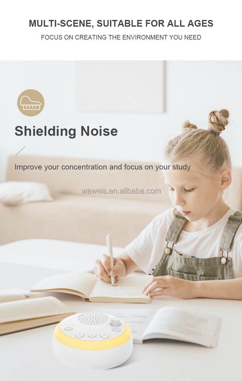 2024 Hot White Noise Sleep Sound Machine with 16 Nature Sounds