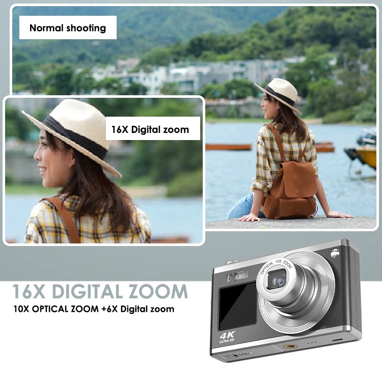 Small CMOS Sensor Digital Video Camera with Dual View Screen