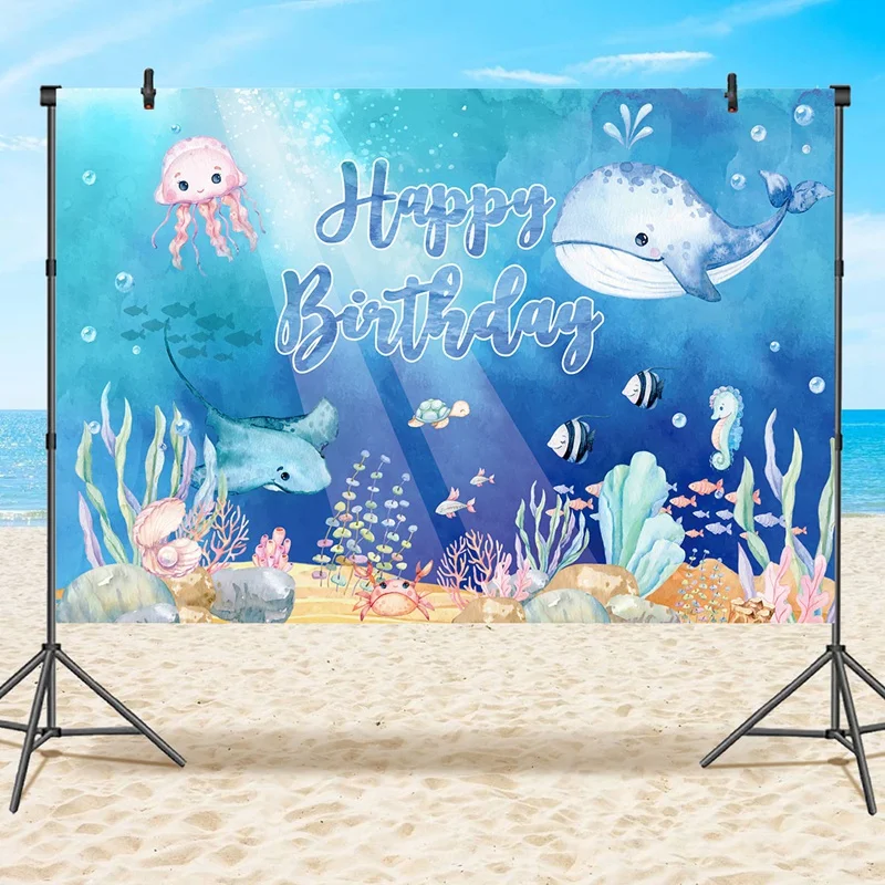Under the Sea Theme Birthday Party Backdrop - Summer Fun