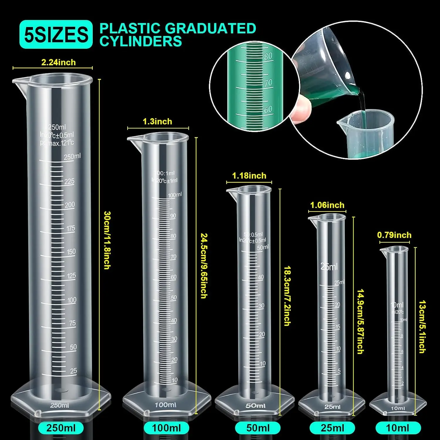 10ml Measuring Cylinder - Precision for Lab Experiments