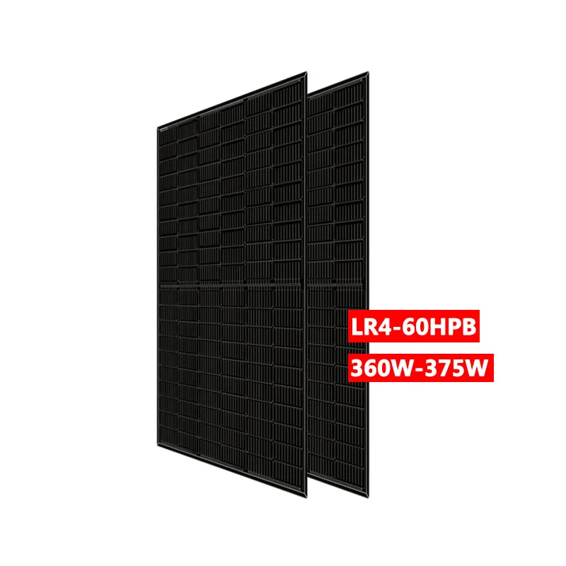Full Black 120 Cells 370w 375w 400w 420w Longi Solar Lr4-60hpb Solar ...