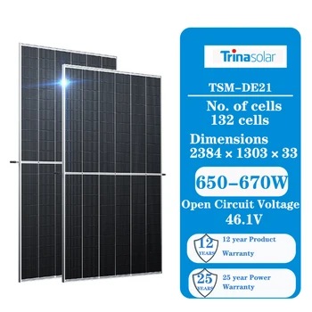 Data Sheet 670wp Vertex Tsm De21 650w 670w Trina Solar Panels - Buy ...