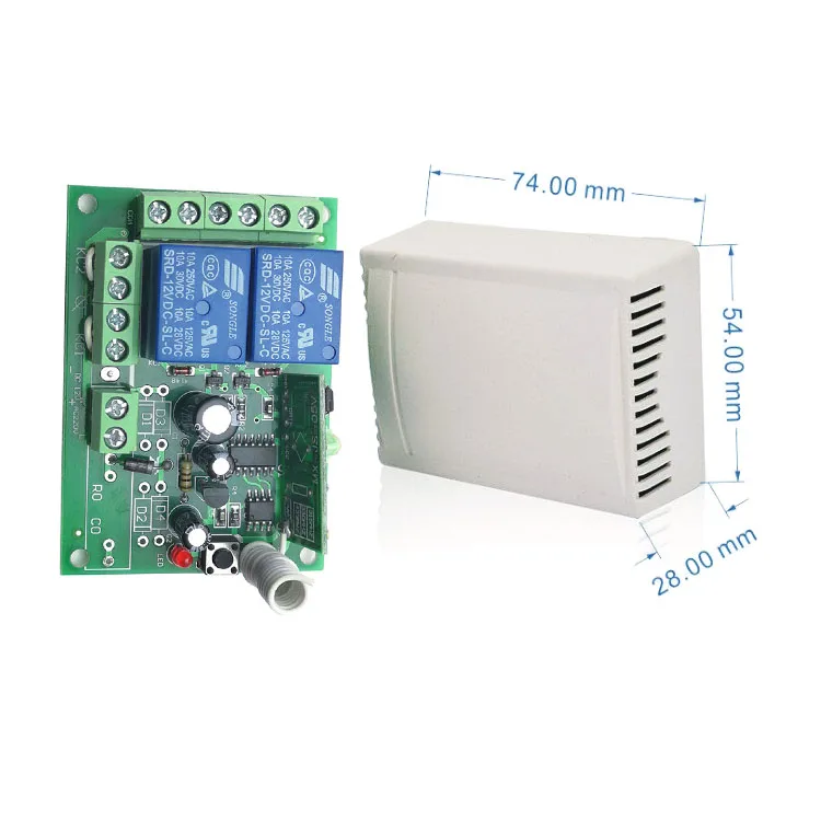 2 Channels Universal Wireless Switch Relay Receiver Module Rf Remote ...