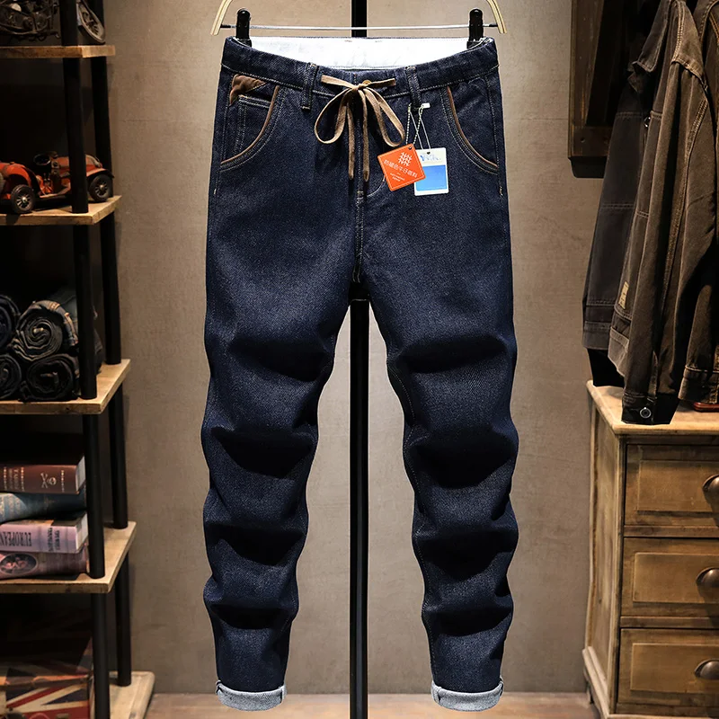 Men's Solid Double Knee Work Jeans Denim Painter Pants Custom Carpenter ...