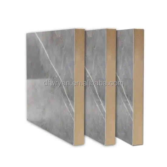 16mm & 18mm High Gloss Marble Texture UV MDF Board - Moisture-Proof, E1 ...
