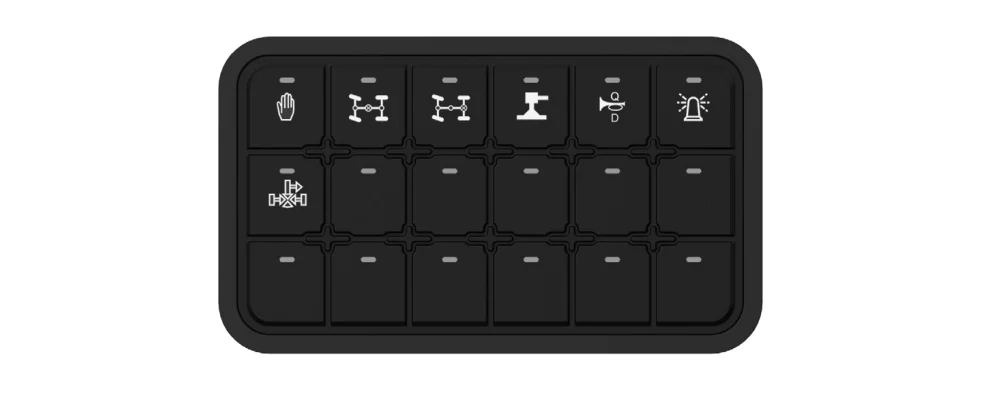 18 Button CAN Bus Keypad - Smart Control & IP67 Protection