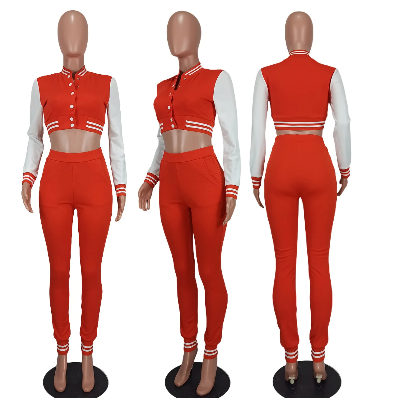 Spring Fall Jogging 2 Piece Set Woman Fitness Clothing Casual Two Piece ...