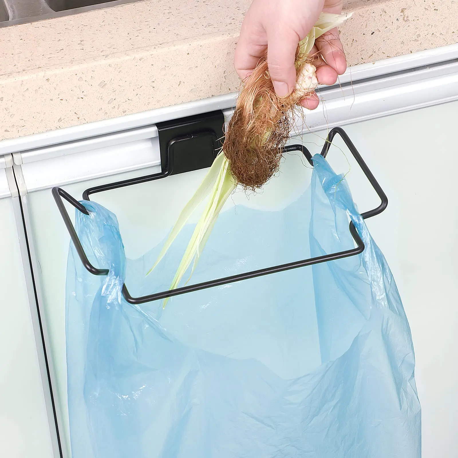 Stainless Steel Trash Bag Holder - Durable & Versatile