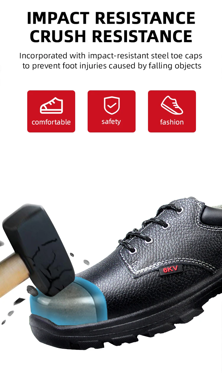 Fh1961 Safety Shoes With Gel Insoles For Enhanced Comfort Steel Toe For ...