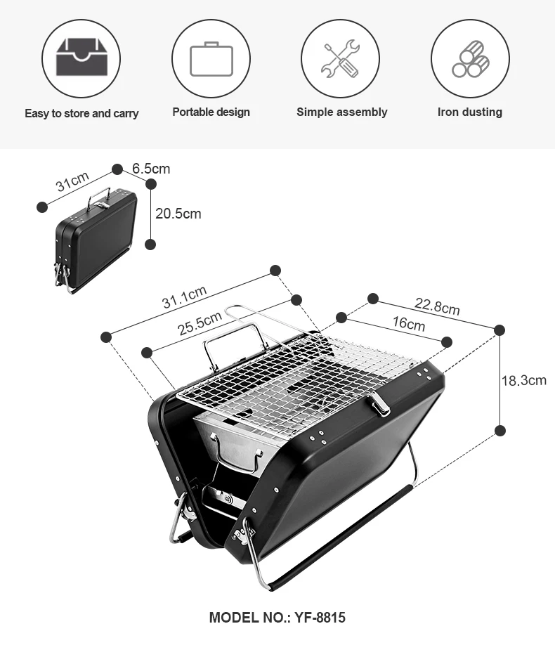 Outdoor Small Barbeque Grill Equipment - Portable & Durable
