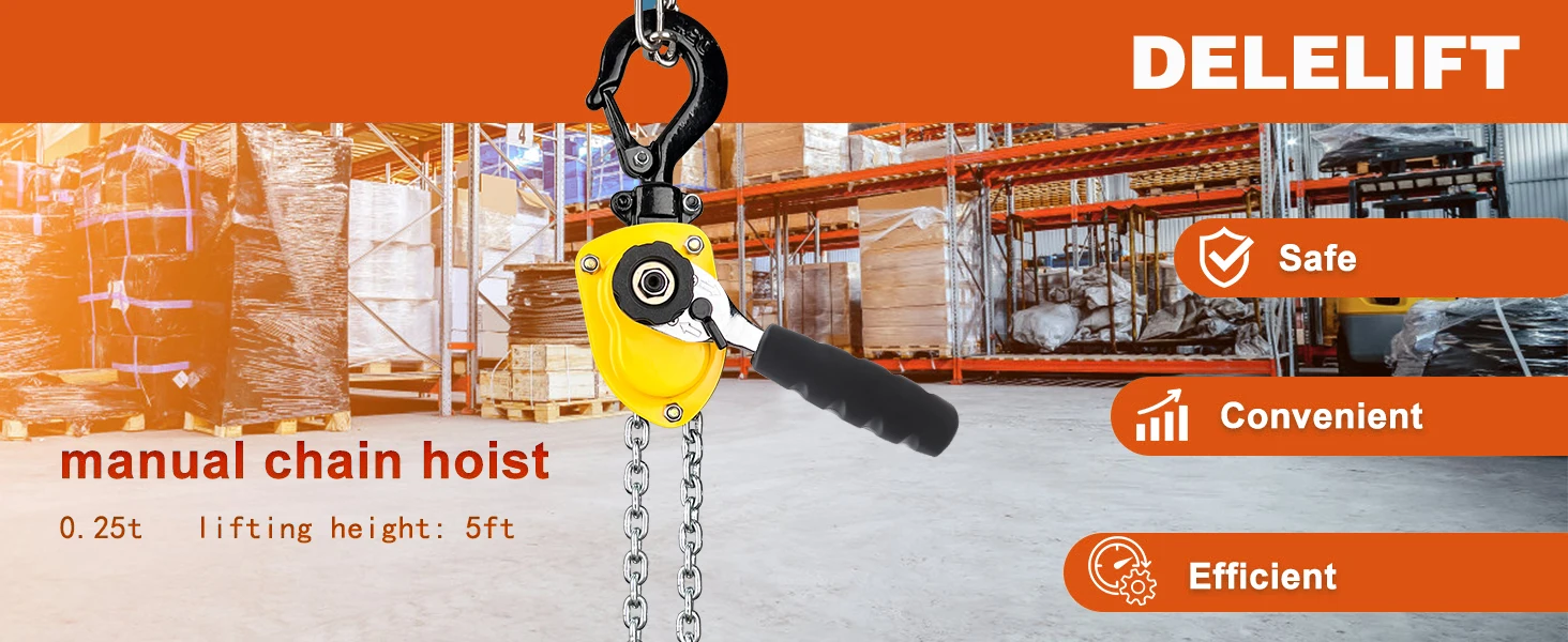 Dele Dc-0.5t Chain Hoist With Overload Device - Oem Available