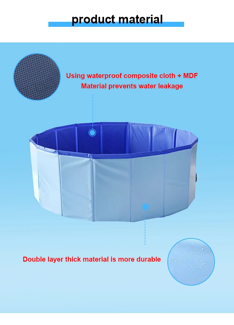 Outdoor Above Ground Foldable PVC Swimming Pool for Kids or Dog ...