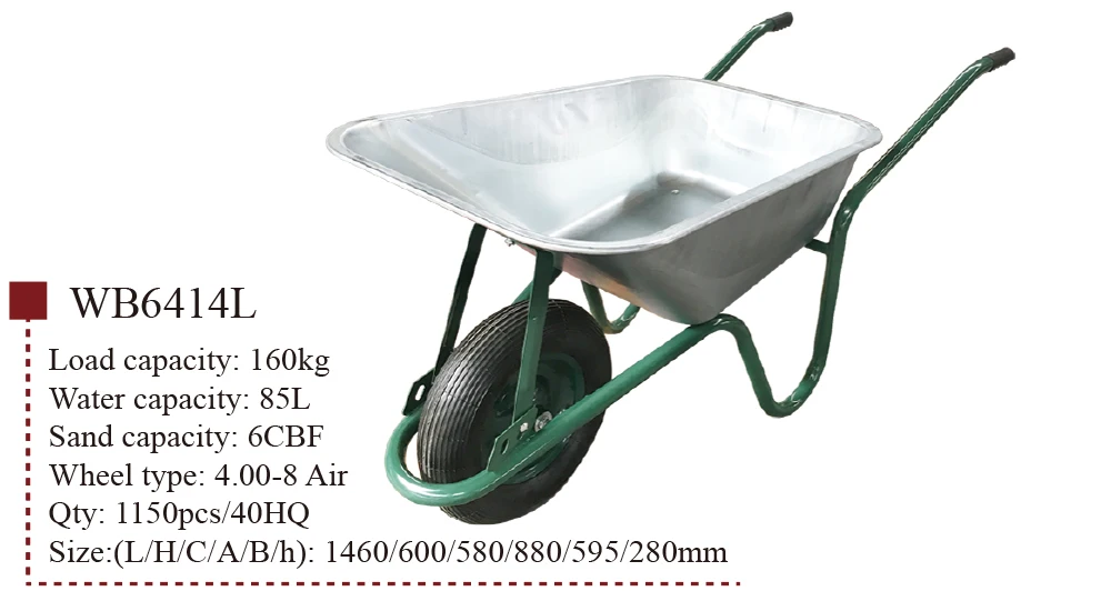 85L Plastic Garden Wheelbarrow WB6414P - Will Machinery