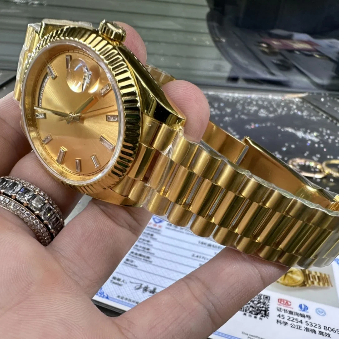 Best Quality 18k Real Gold Watches Clean Factory Luxury Automatic ...