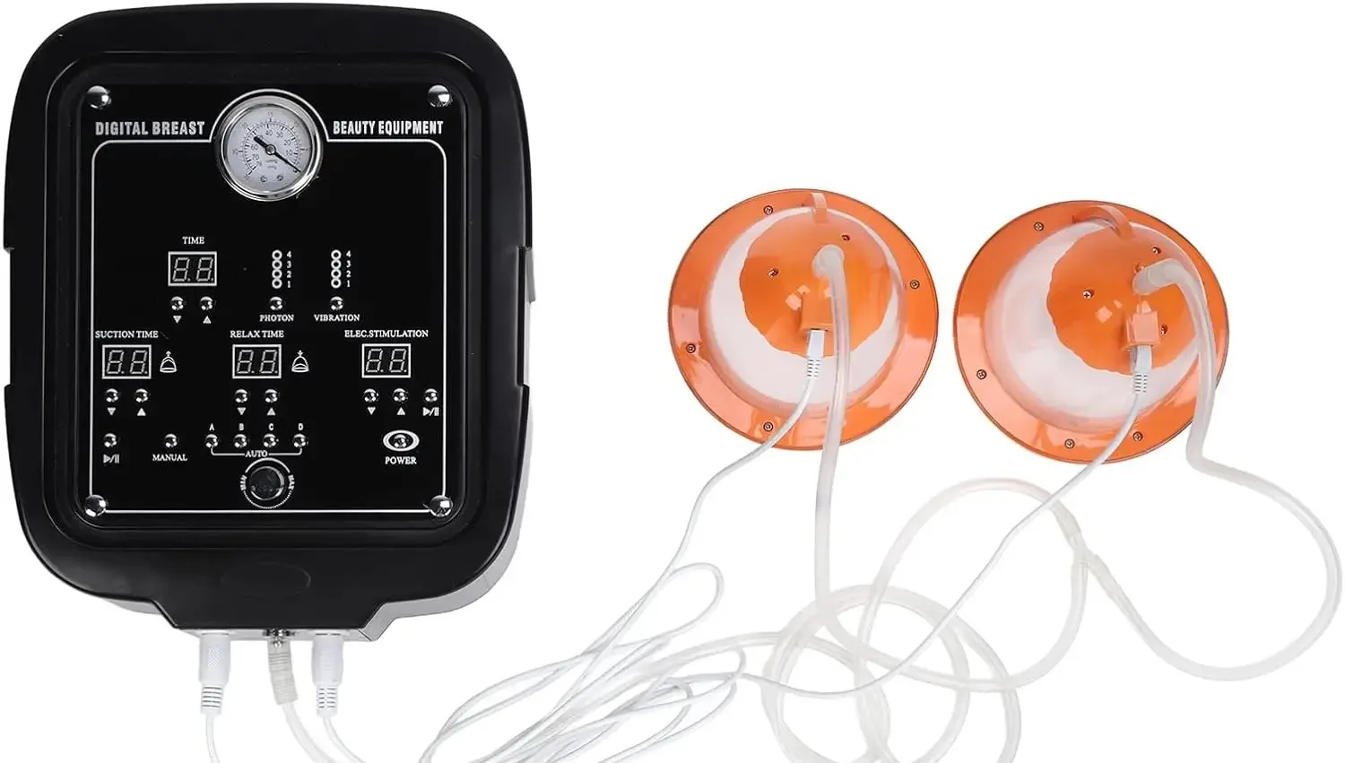 Micro Current Stimulation Vibration Massage Breast Massager 6 Cups ...