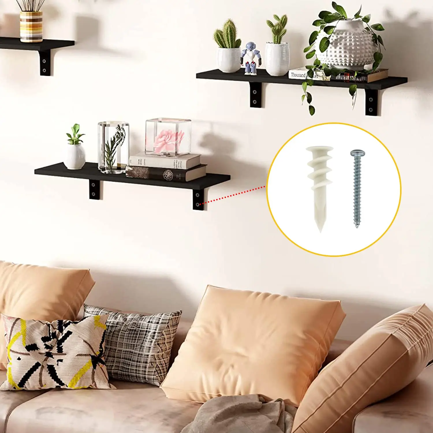 Elehk Plasterboard Anchor Drywall Anchor Nylon Plastic Expansion Anchor ...