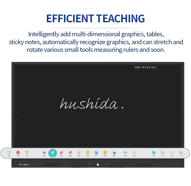 Factory 65"75"86"office Display Classroom Ir Interactive Smart ...