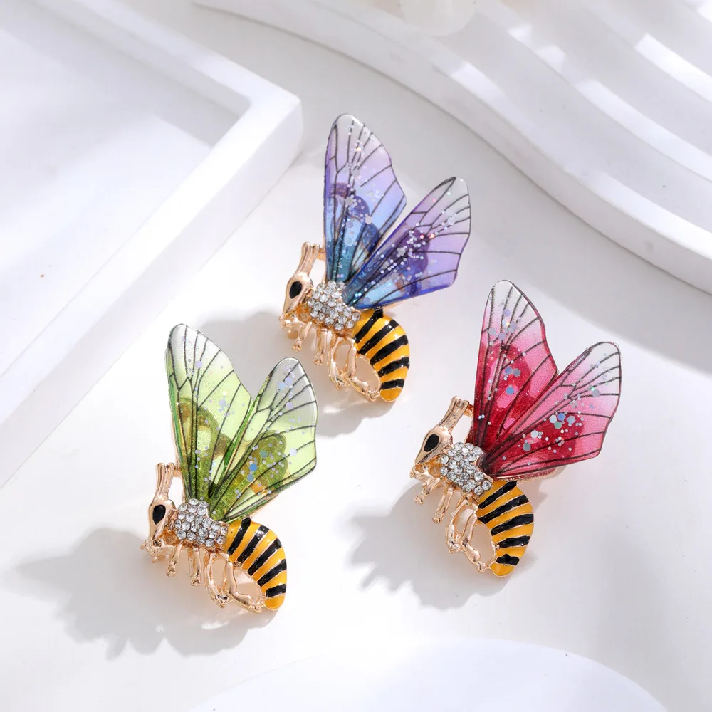 DRAL1191 Drip Oil Elf Bee Brooch High End Women's Exquisite Neckpin ...
