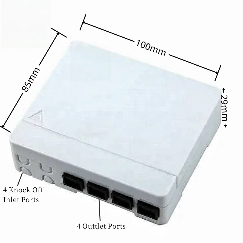 Ftth Fttx Fttb Micro Odf 4 Port Wall Outlet Box Faceplate 4 Core Fiber ...