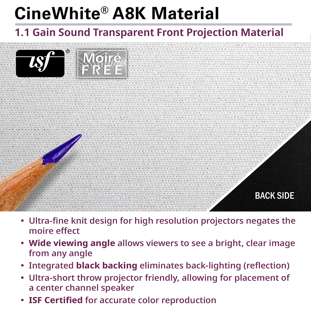 Acoustically Transparent Screen Projectors Hd 4k 1080p Home Theater ...