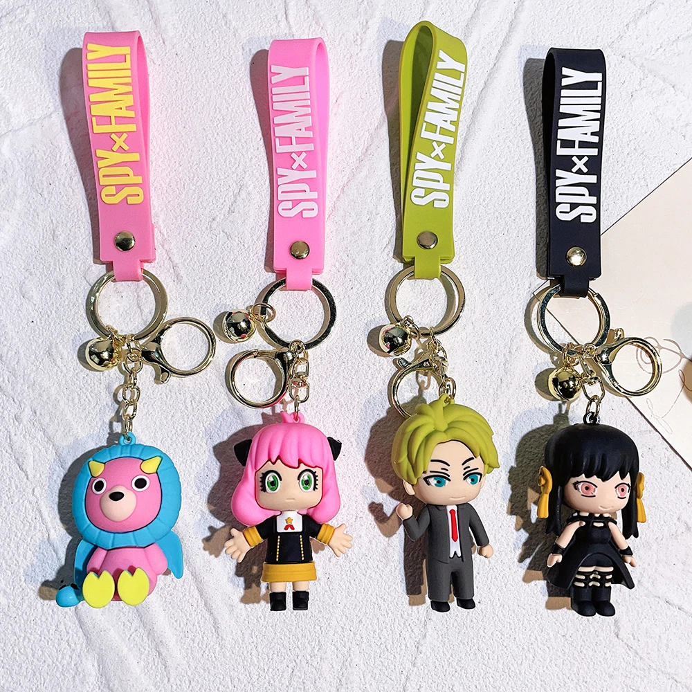 Spy X Family Anime Keychain Pvc Cartoon Keyring Loid Forger Anya Forger ...