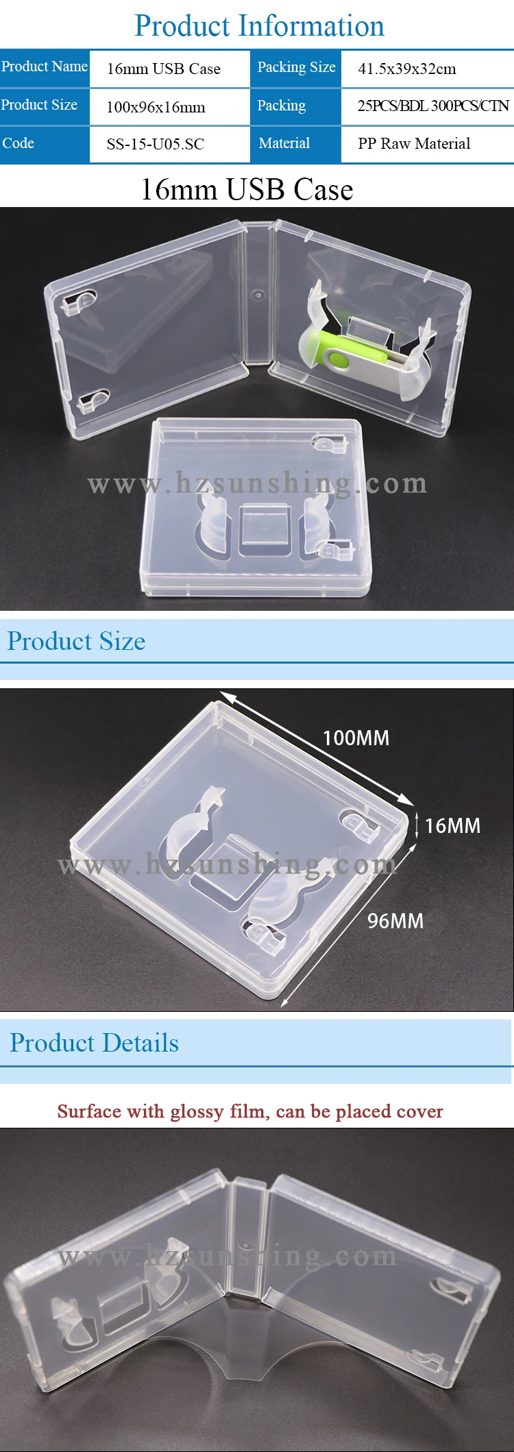 Swivel Usb Key Case Packaging Storage Plastic Pp Memory Card Box Usb ...