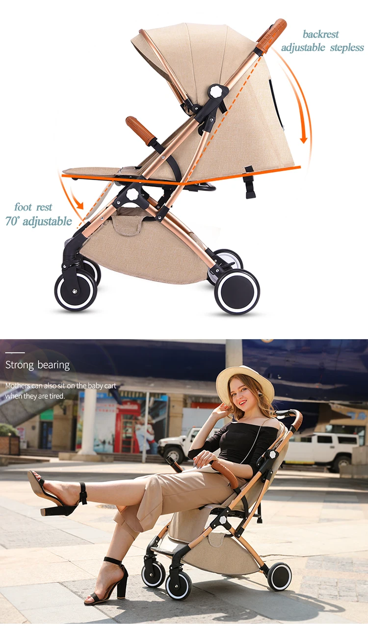 Baby Stroller Lightweight Folding Compact Travel Stroller For Airplane ...