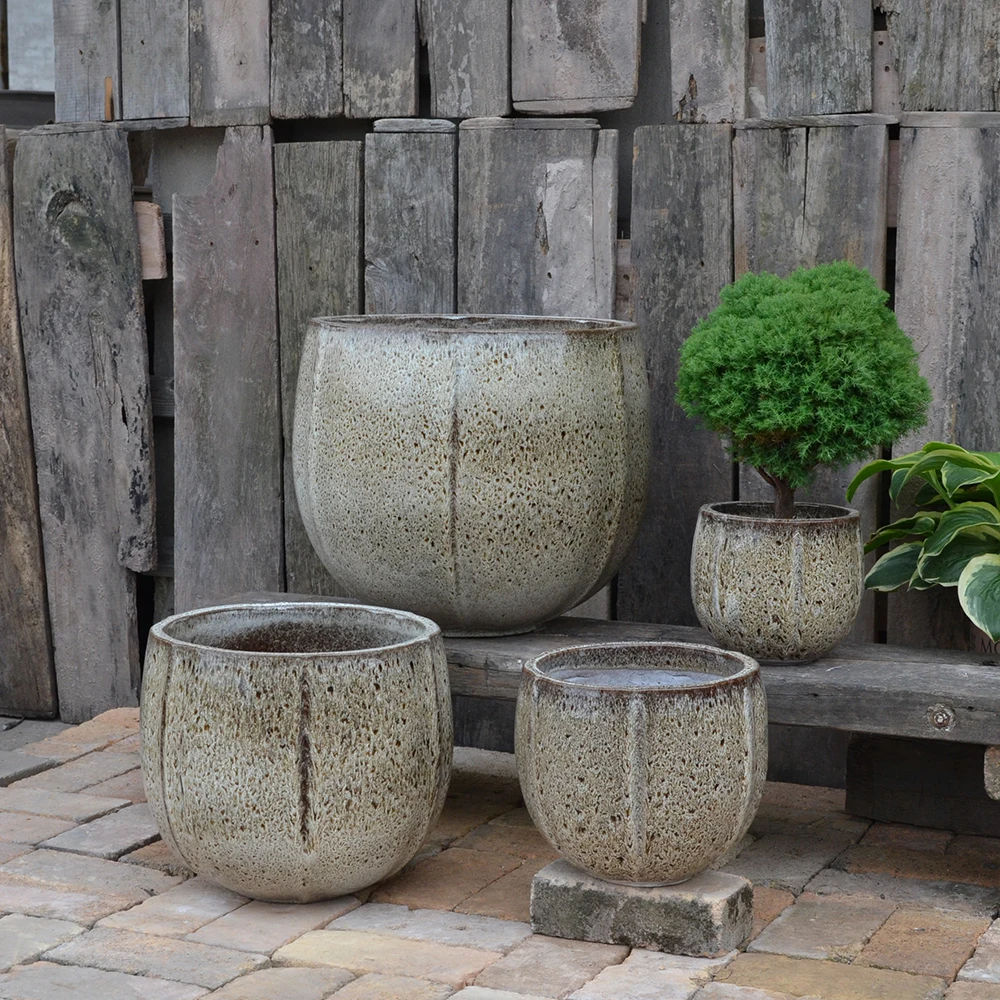 Wholesale Customized Glazed Ceramic Outdoor Fiberglass Pots Modern ...