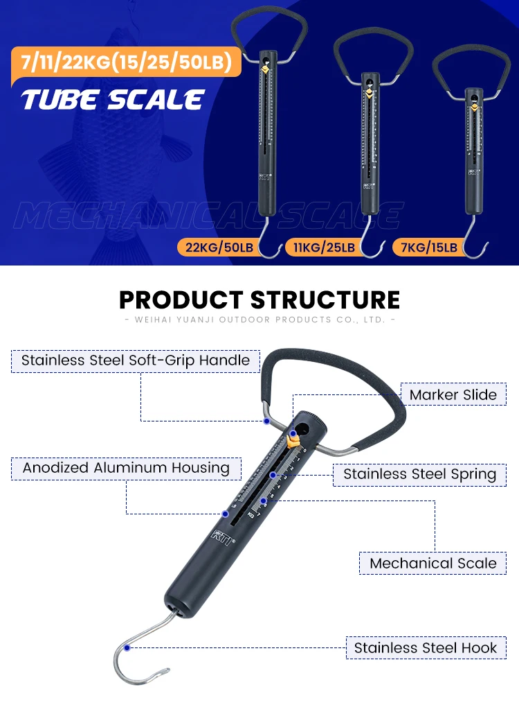 22kg/50lb Portable Mechanical Fish Spring Hook Hanging Scale For ...