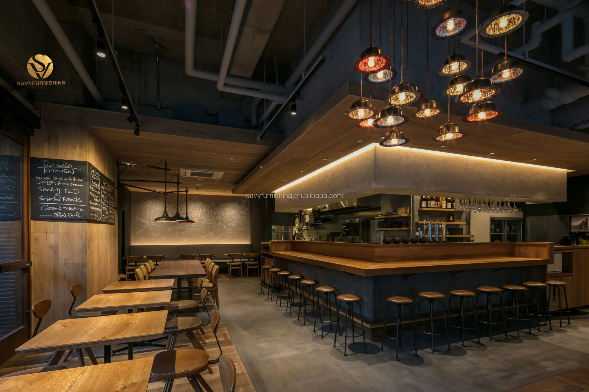 Modern Sushi Bar Counter for Japanese Restaurant Interior Design ...